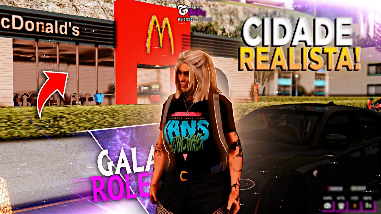 GALAXY ROLEPLAY a CIDADE REALISTA! FAVELA TEXTURIZADA, McDonald's, E ...