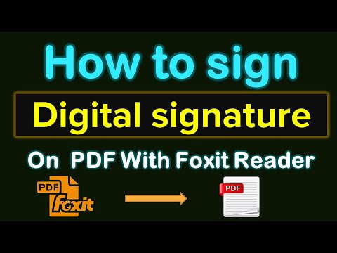 Digital Signature on PDF With Foxit Reader | Sing Signature Digitally ...
