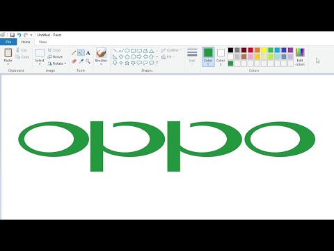 How to draw Oppo logo in MS Paint | Easy step by step drawing - YouTube
