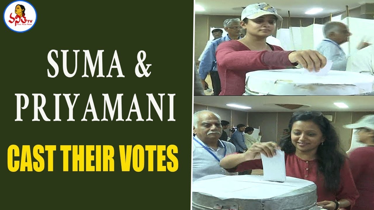Anchor Suma And Actress Priyamani Cast Their Votes | MAA Elections 2019 ...