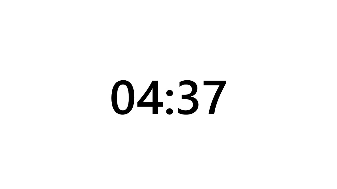 Timer for 4 minutes and 37 seconds - YouTube