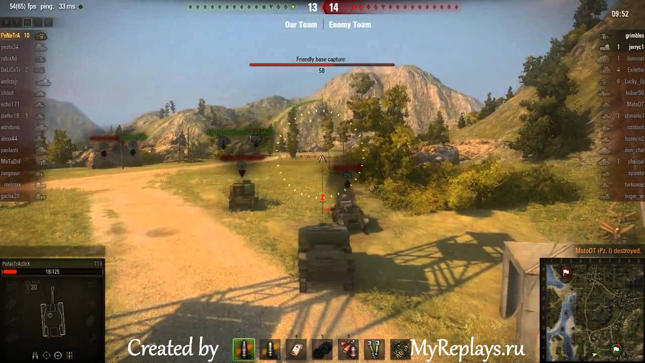 World of Tanks - T18 11kills 1vs8 win by PeNeTrAtOrX - YouTube