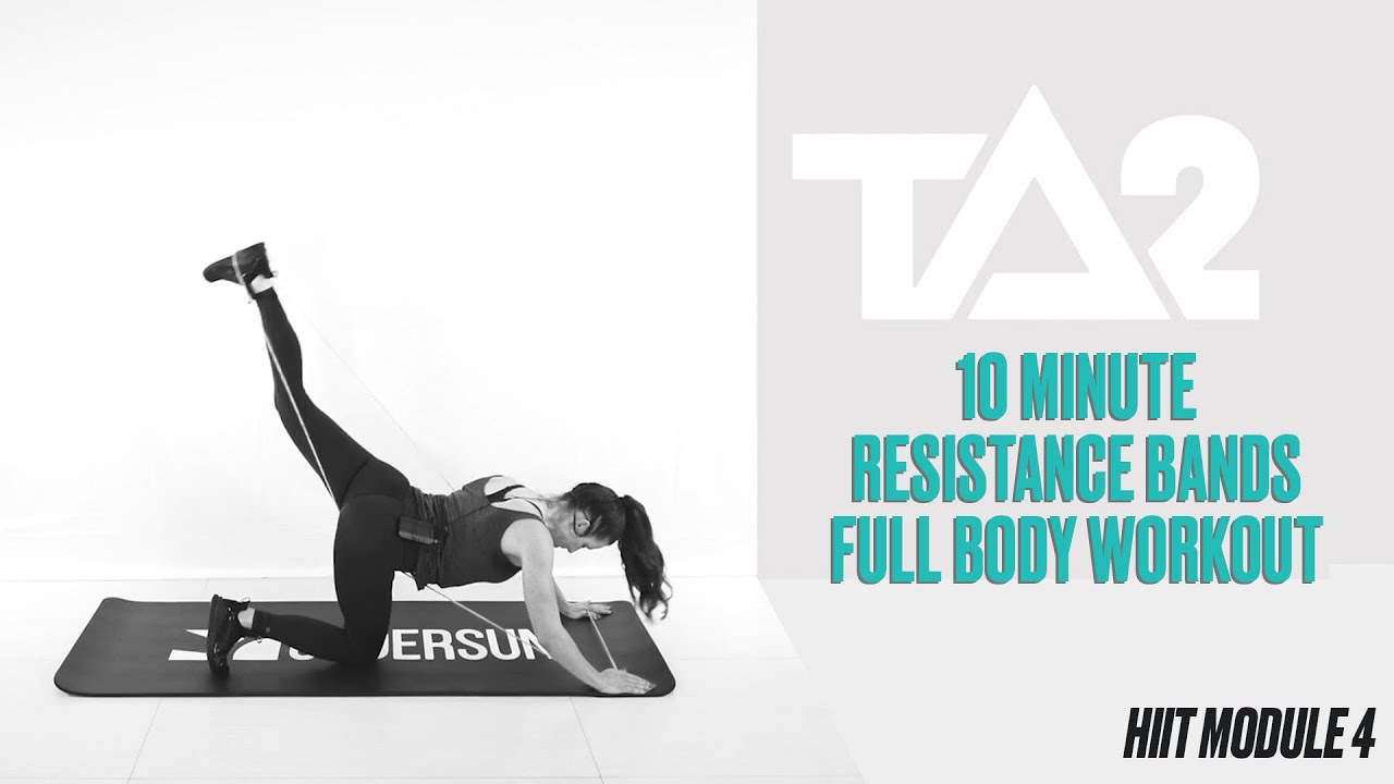 10-Minute Total Body HIIT Workout with Resistance Bands: Mod 4 - YouTube