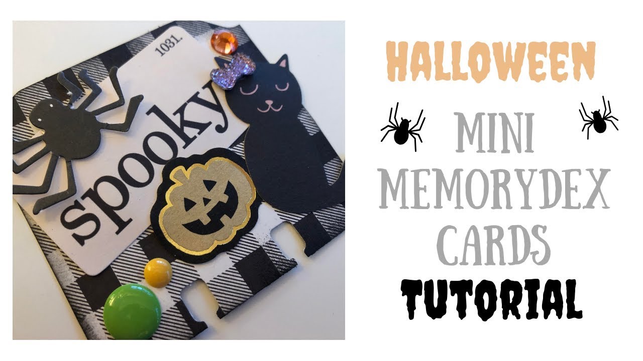 Halloween Series : Mini Memorydex Cards TUTORIAL 🕷 - YouTube