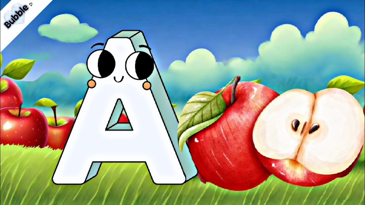 Learn ABCD for Nursery with pictures | Bubble - YouTube