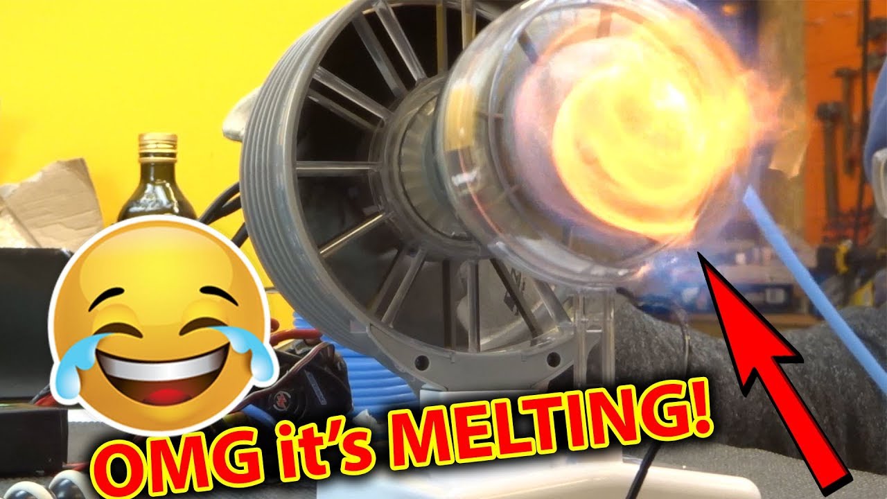 Running Haynes Plastic Jet Engine on GAS - FIRE - EXPLOSION EPIC FAIL ...