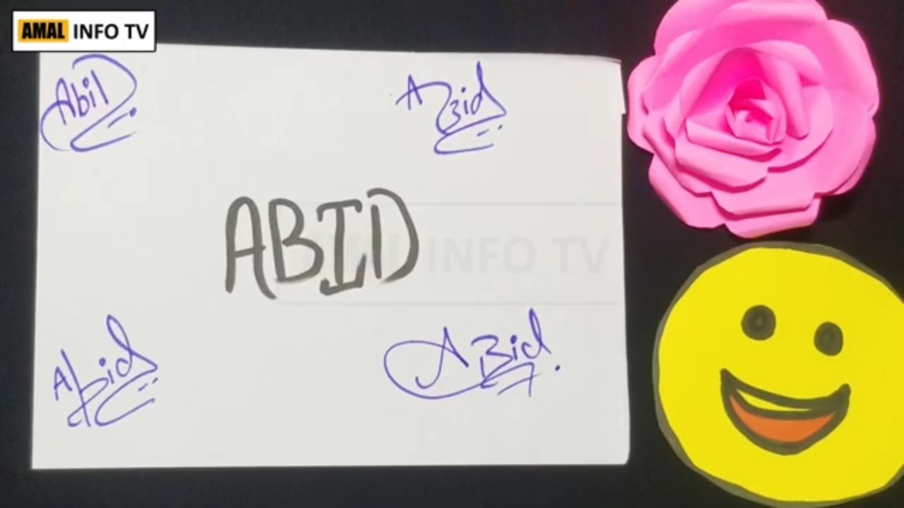 Abid Name Signature - Handwritten Signature Style of Abid Name - YouTube
