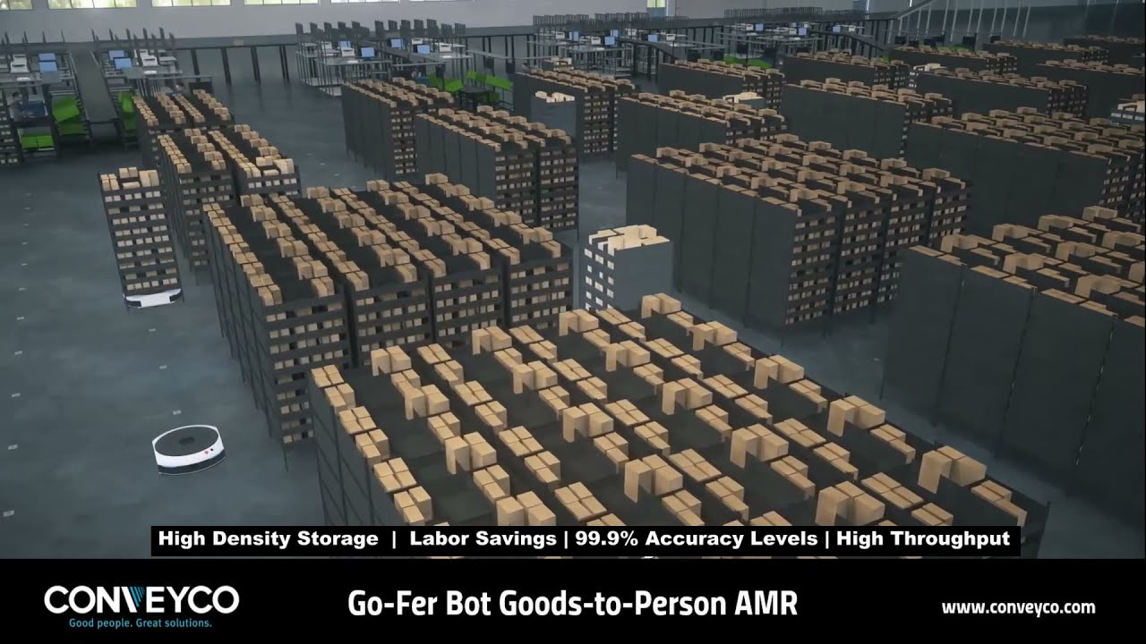 Autonomous Mobile Robot Go-Fer Bot Goods to Person Order Fulfillment ...