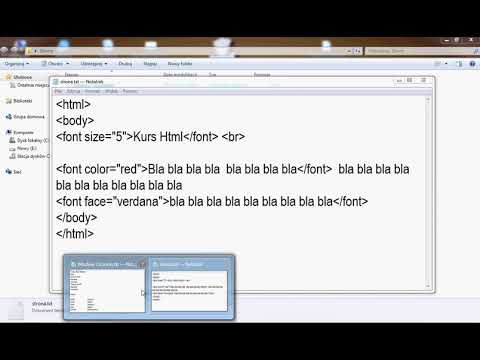 Kurs html #4 Zmieniamy czcionkę, kolor i wielkość liter - YouTube