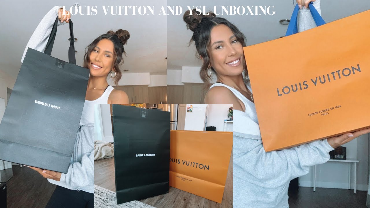 LUXURY BAG UNBOXING 2 PURSES!!!! ( YSL & LOUIS VUITTON) - YouTube