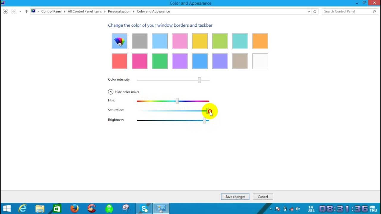 how to change windows color in your PC - YouTube