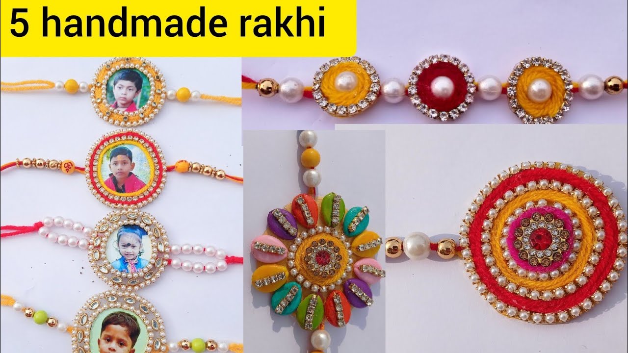 DIY 5 Rakhi for school competition •Raksha Bandhan 2024 •How to make ...