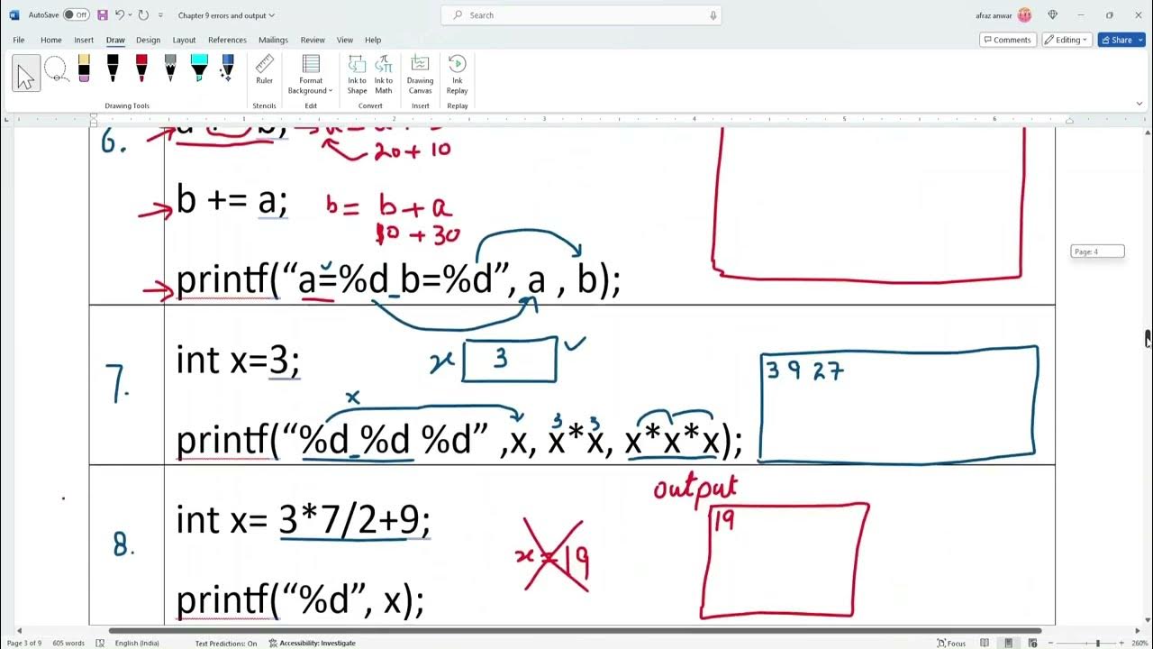 5. C Language Basic Codes Output tracing. Lecture 5. |C Programmign - YouTube