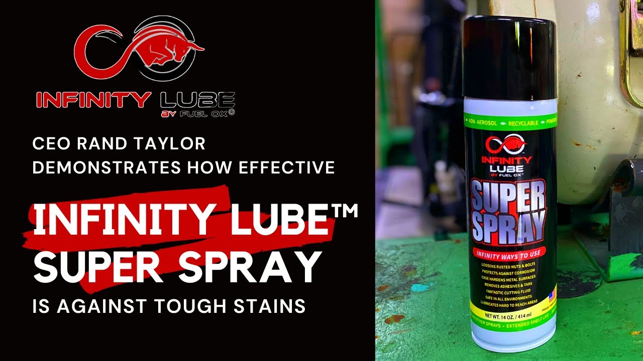 Infinity Lube™ Super Spray Removes Old Stains From Floor! - YouTube