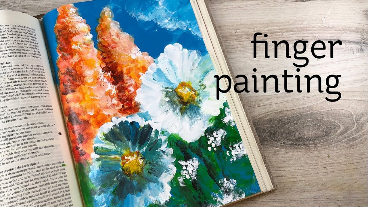 Bible Journaling: Resting in childlike faith: Fingerpainting! - YouTube