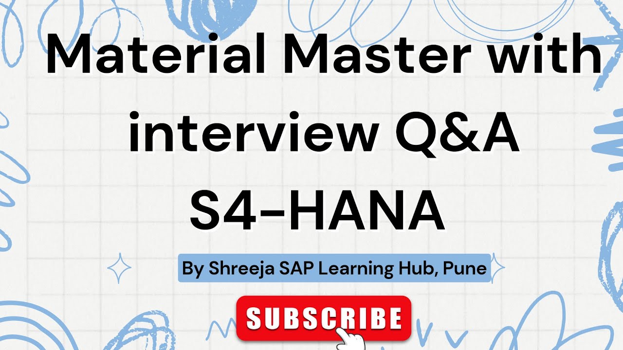 Material Master in S4-HANA with interview question's | SAP MM | SAP ...