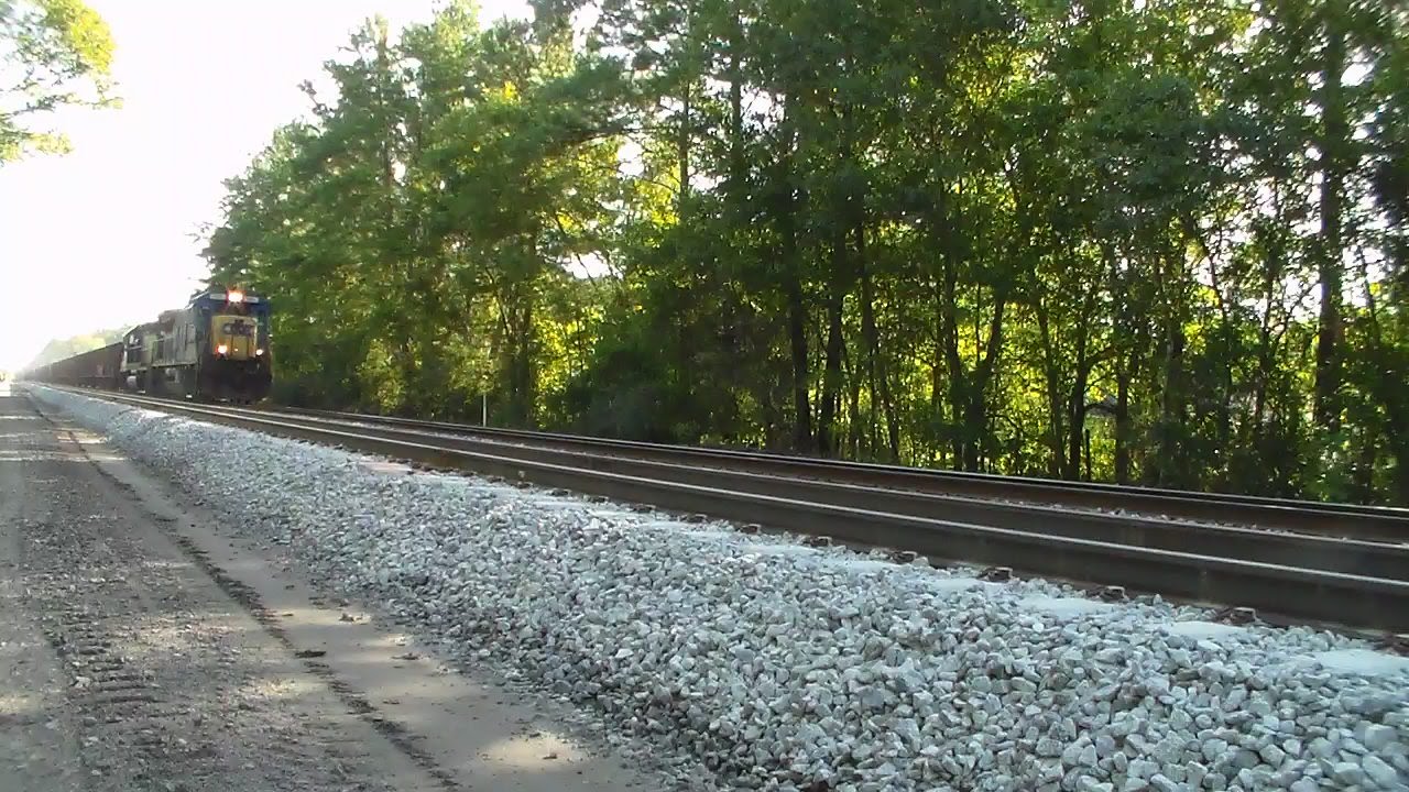 CSX Trains 2015: CSX 7561(C40-8) Leads 38 Herzog Cars SB - YouTube