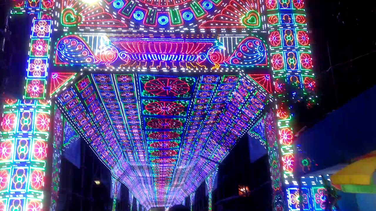 Kolkata Durga Puja Lighting || South Kolkata - YouTube