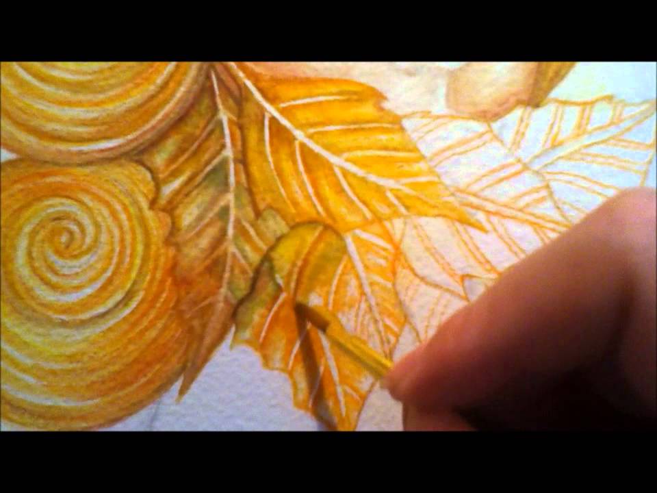 Painting dry leaves / Pintando hojas secas - YouTube