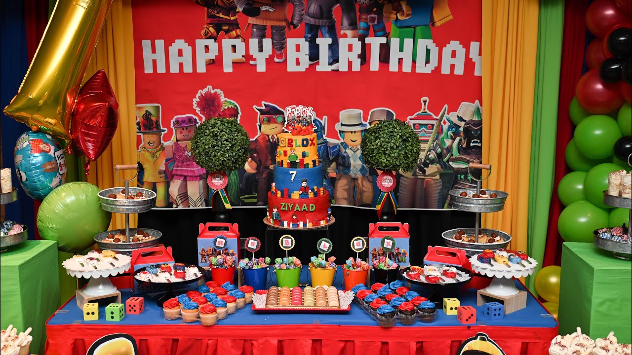 Roblox Birthday Party | Roblox Themed Birthday Celebration Vlog - YouTube