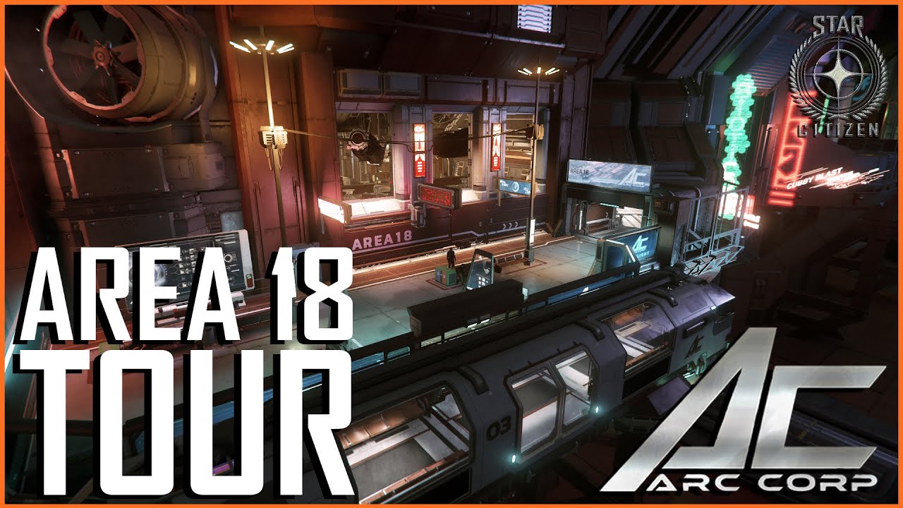 I Got LOST TOURING Area 18 On ARCCORP - Star Citizen - YouTube
