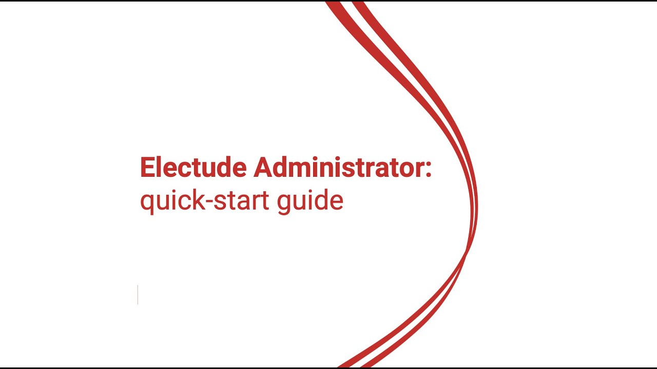 Electude Quick Start Administrator Login - YouTube