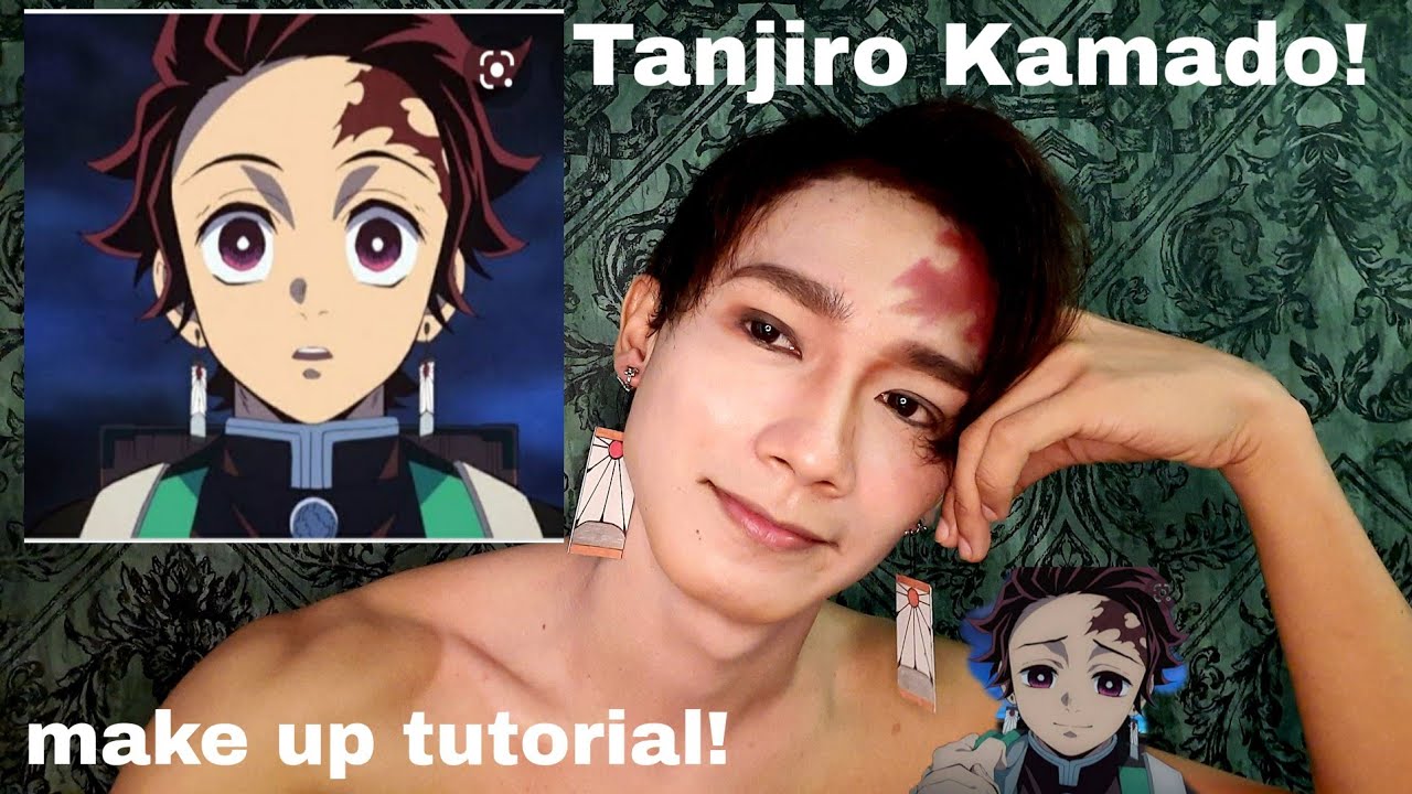 Tanjiro Kamado/ Demon Slayer/ Makeup tutorial/ simple make up - YouTube
