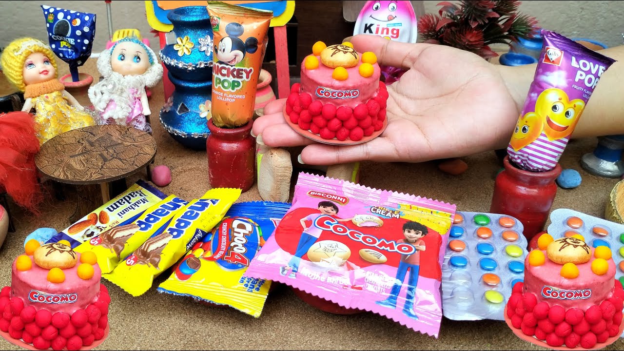 Miniature Rainbow Cocomo Cake | Tiny Cake | Miniature food village ...