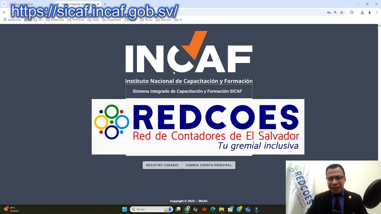 INCAF Inscripcion de participantes SICAF - YouTube