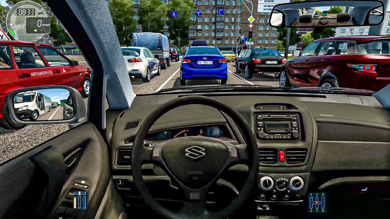 Suzuki Liana | City Car Driving [Steering Wheel] - Normal Driving - YouTube