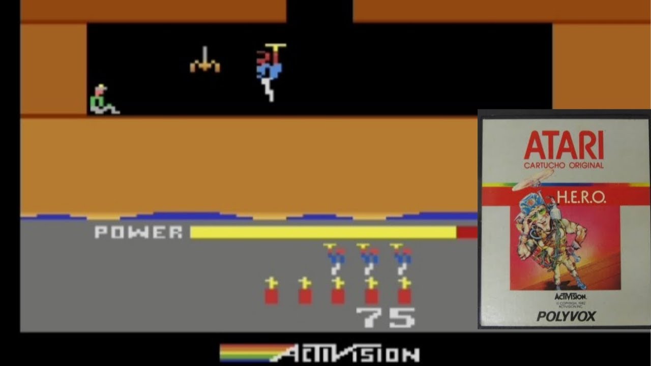 H.E.R.O | UM GRANDE CLÁSSICO DO ATARI 2600 | GAMEPLAY no CELULAR - YouTube