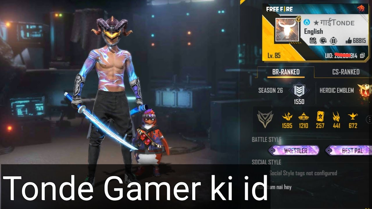tonde gamer id tonde bhai ki uid #freefire - YouTube