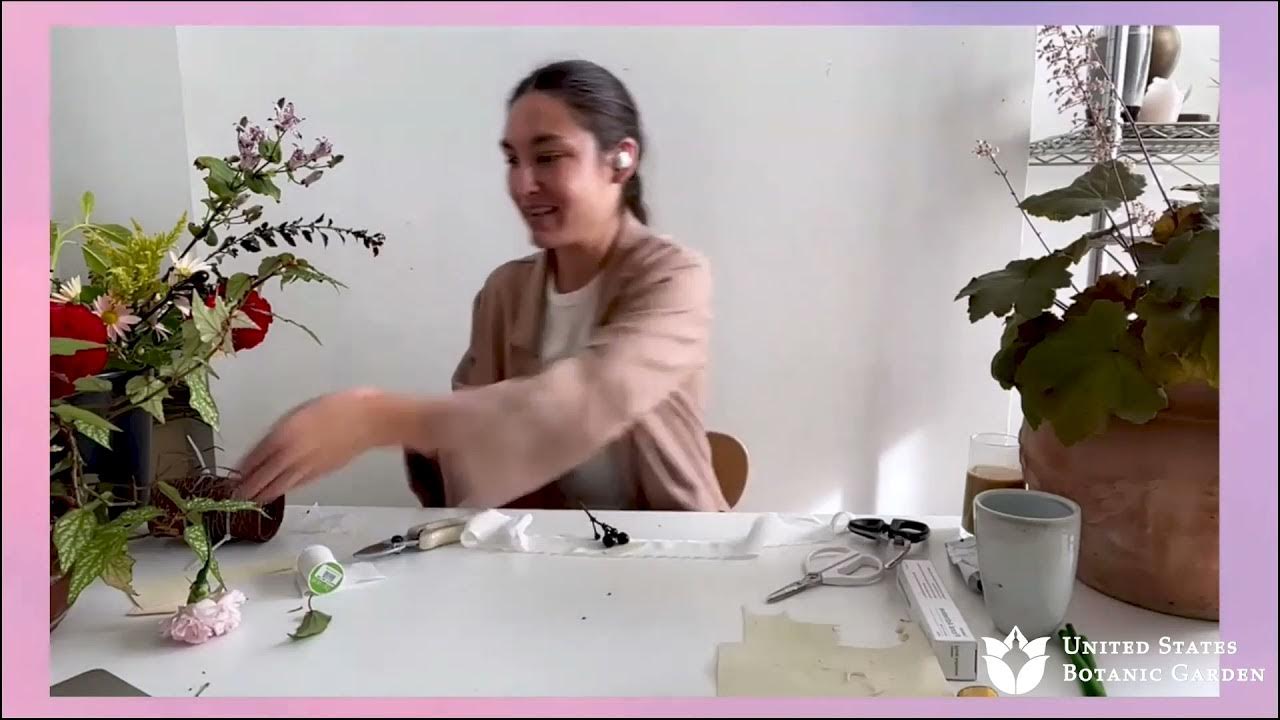 Floral Wearables Using Adhesive (Online Demonstration) - YouTube