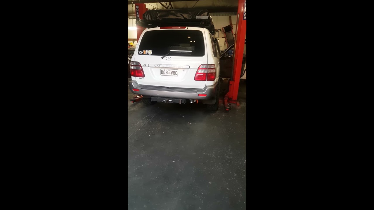 Toyota Landcruiser 100 UZJ100 full exhaust - YouTube