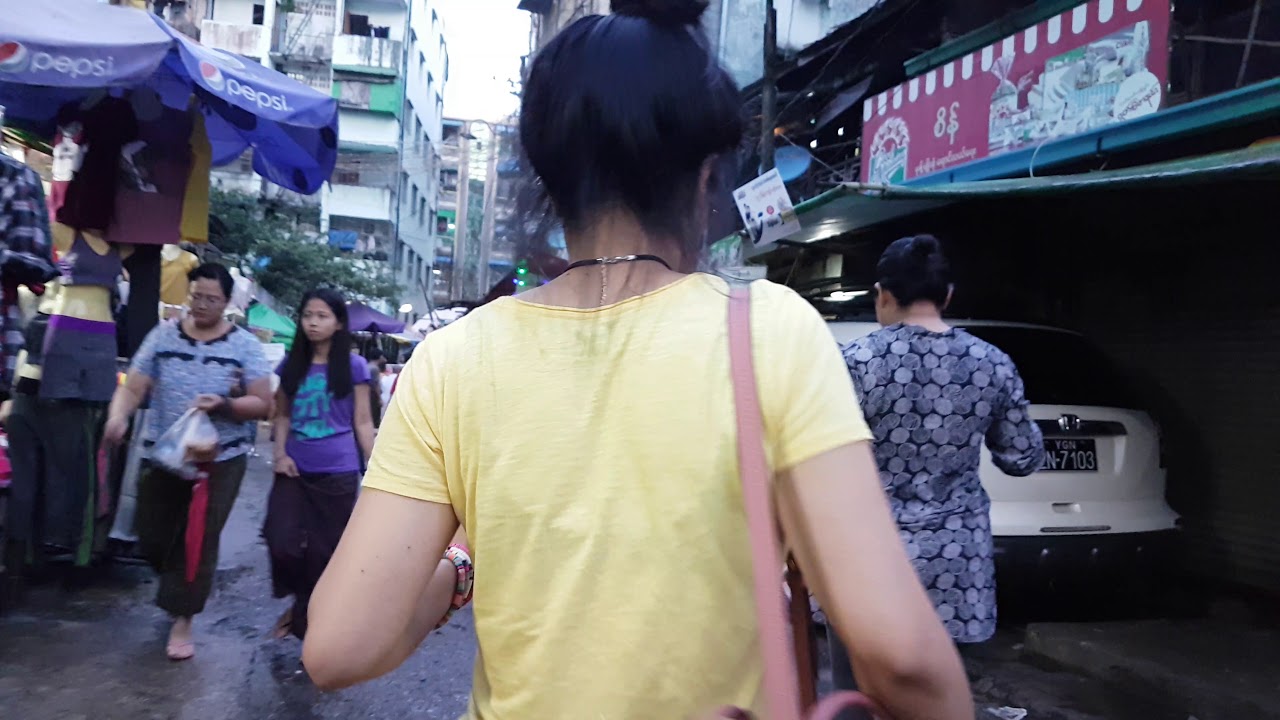 Hledan market walk, Yangon, Myanmar - YouTube