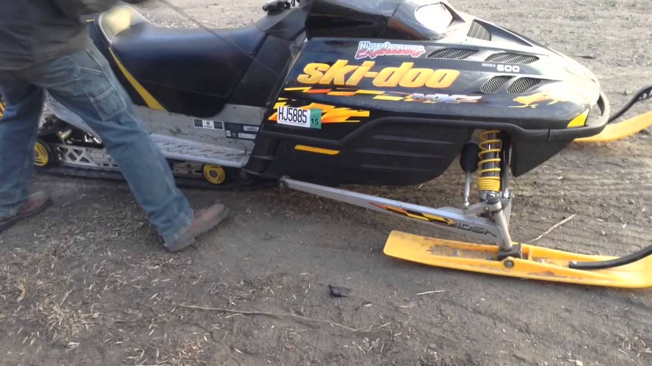2003 MXZ 600 Stock to Mbrp Race Can - YouTube