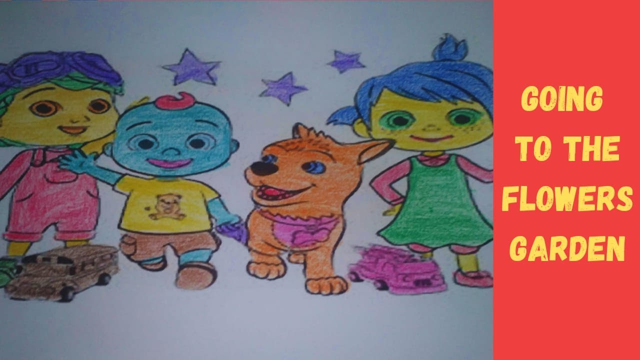 COCOMELON COLORING | GOING TO THE FLOWERS GARDEN eps 211 - YouTube
