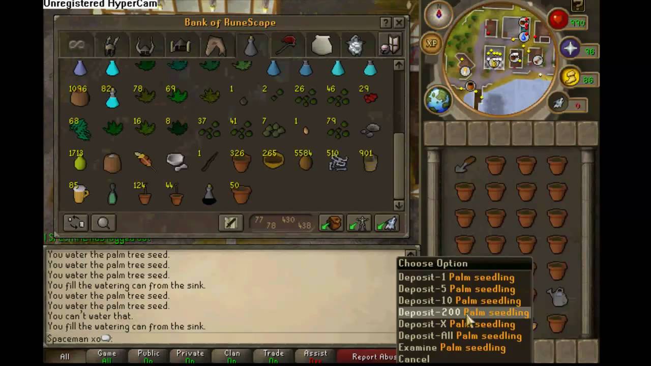 Runescape: How To Make Palm Saplings (0 Farming xp/hr) - YouTube