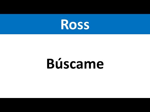 Ross - Búscame - Letra RV - YouTube