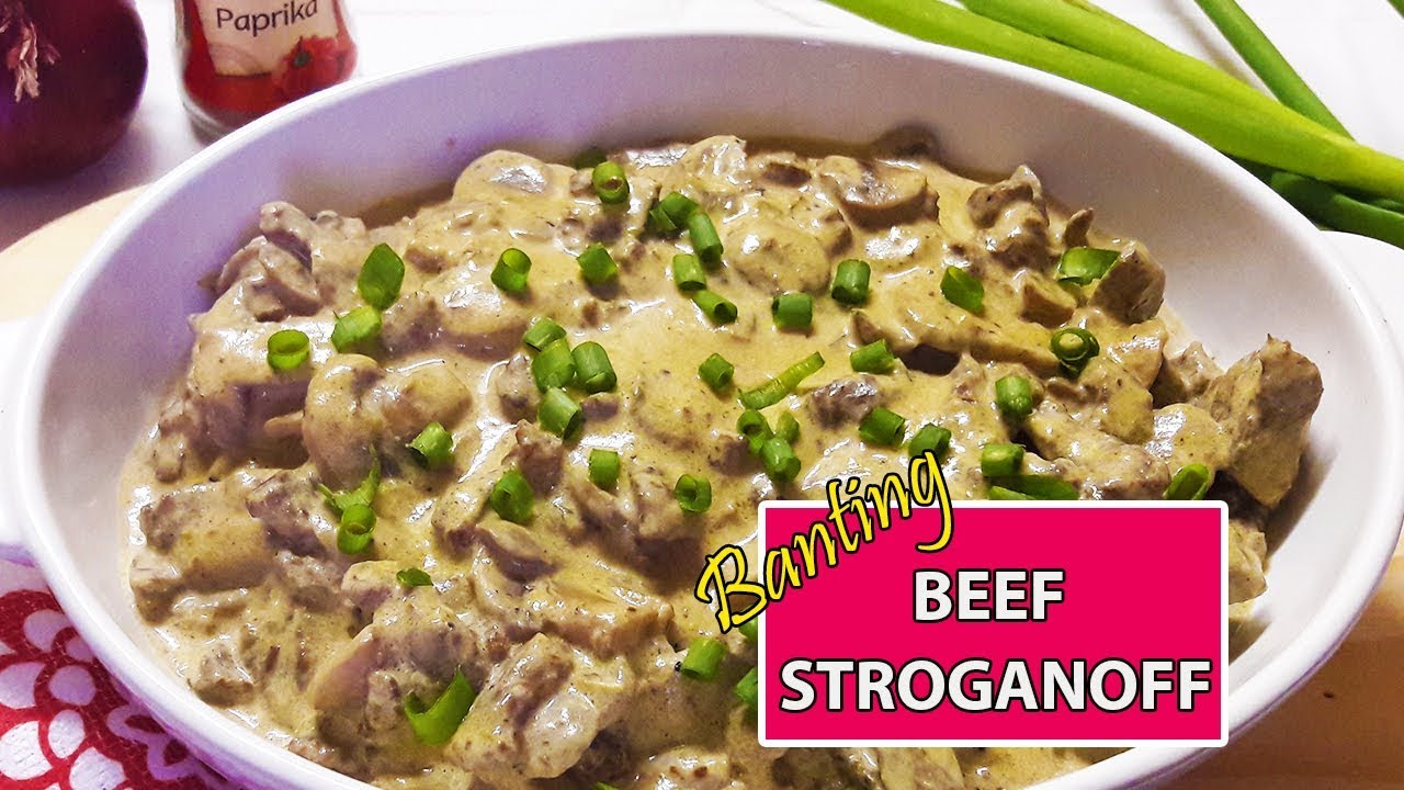 Banting Beef Stroganoff Recipe LCHF - YouTube