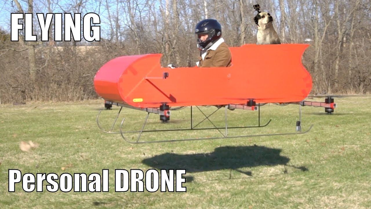 FLYING Manned Personal Drone part 2! - YouTube