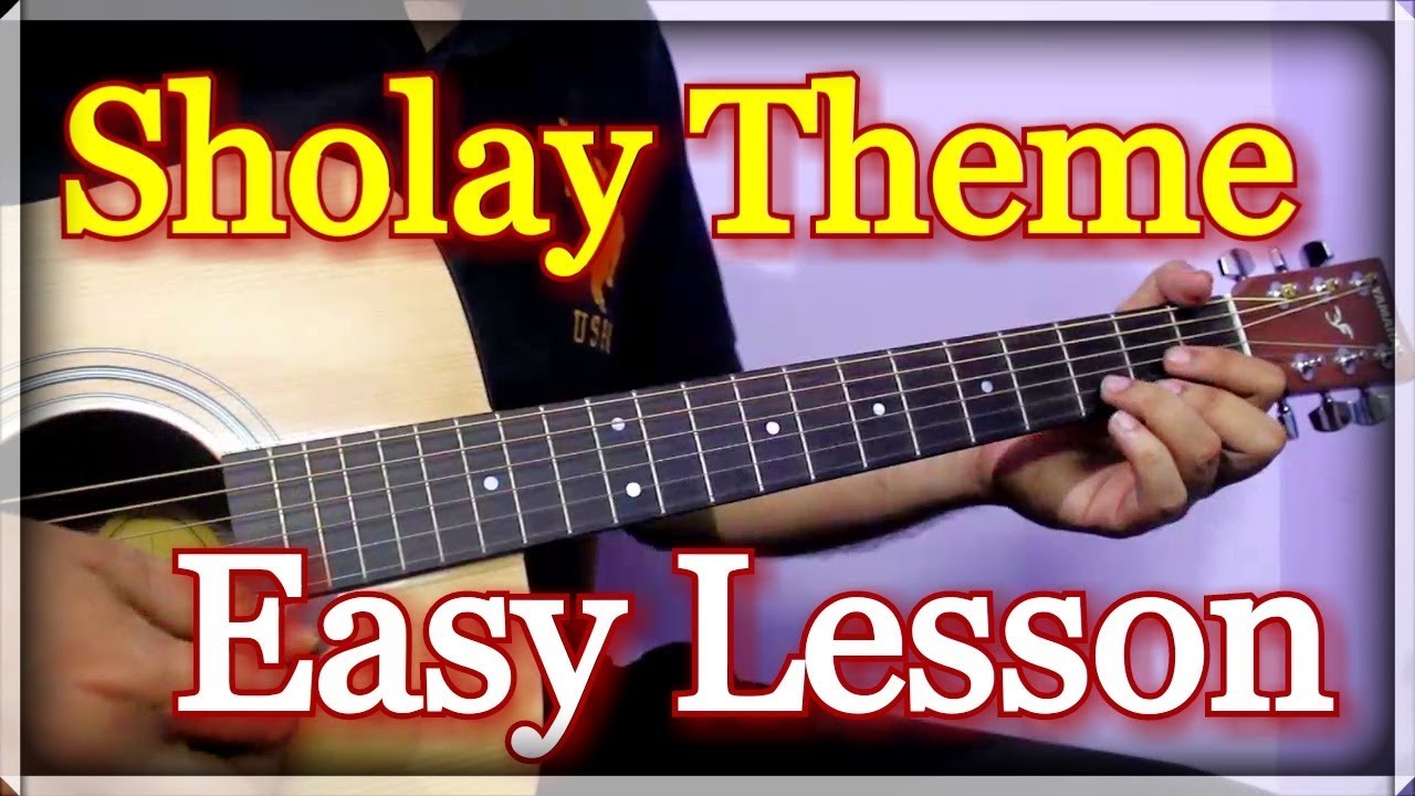 Sholay Theme Guitar Lesson For Beginners - YouTube