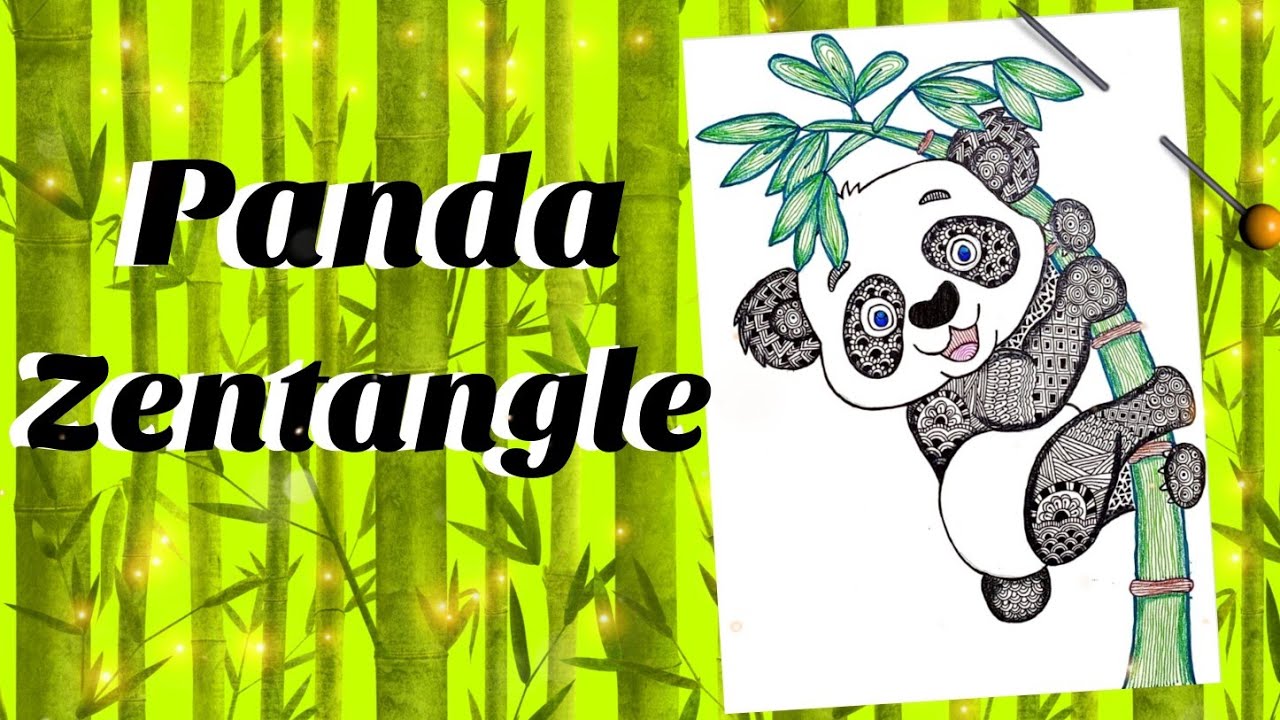 How to draw a Zentangle Panda| Animal Zentangle Art| Panda Doodle art ...