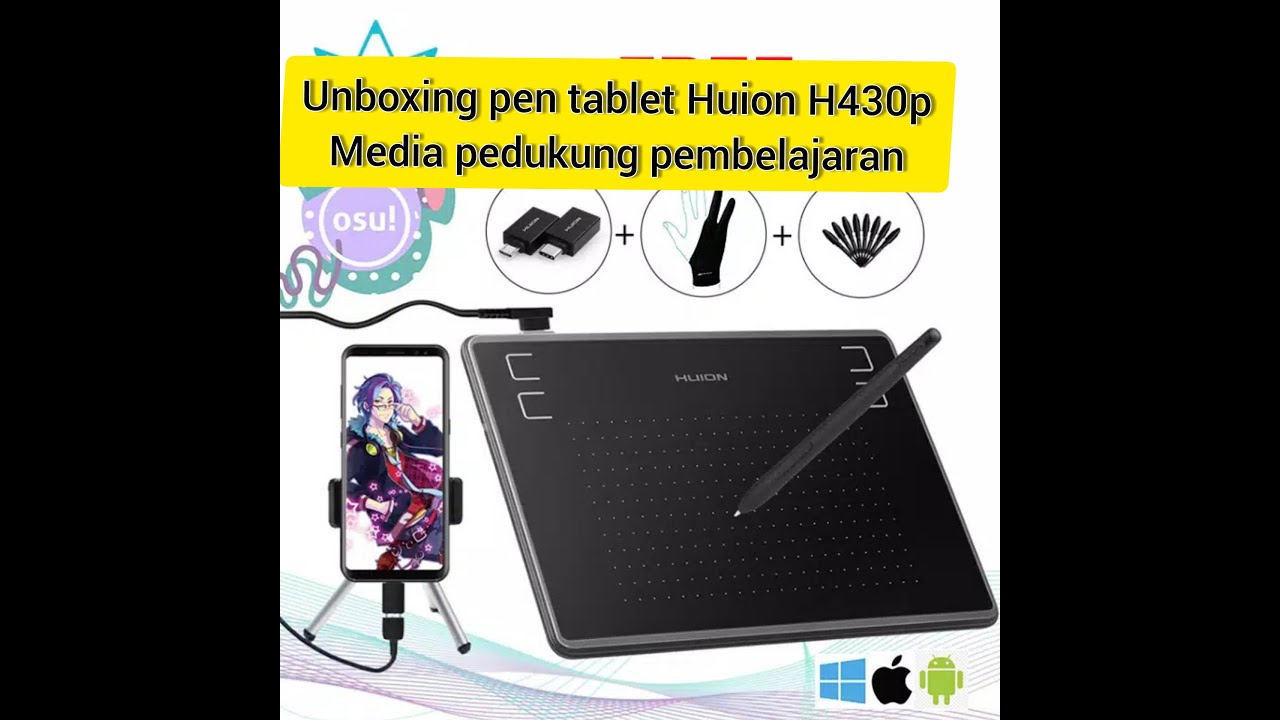 Review pen tablet Huion H430P - YouTube