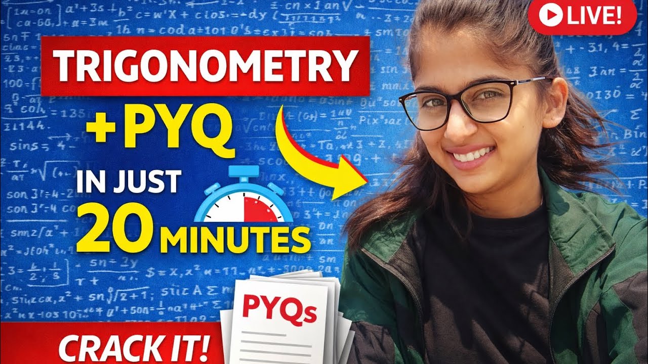 Trigonometry in Just 20 Minutes 🔥 | PYQ + All Formulas | Class 10 Maths ...