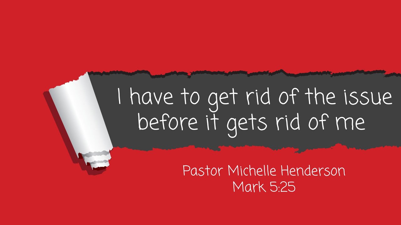 I have to get rid of the issue before it gets rid of me - YouTube