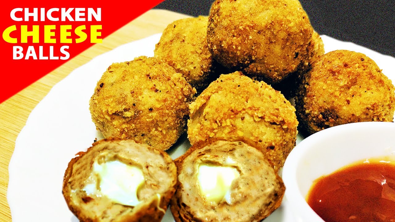 Chicken Cheese Balls l Cheesy Snack Recipe l চিকেন চিজ বল । মুখরোচক ...