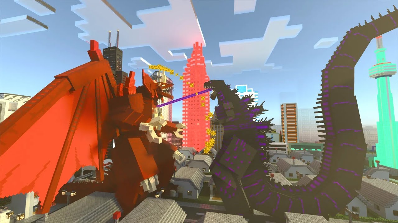 Shin Godzilla VS Godzilla Greatest Enemies Addon MCPE in Minecraft PE ...