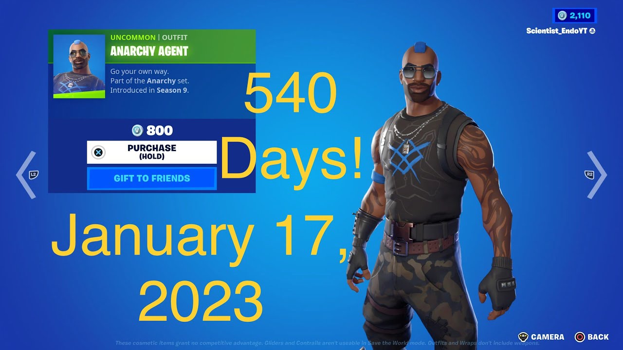 Anarchy Agent is back! | Fortnite: Battle Royale Item Shop: 1.17.2023 ...