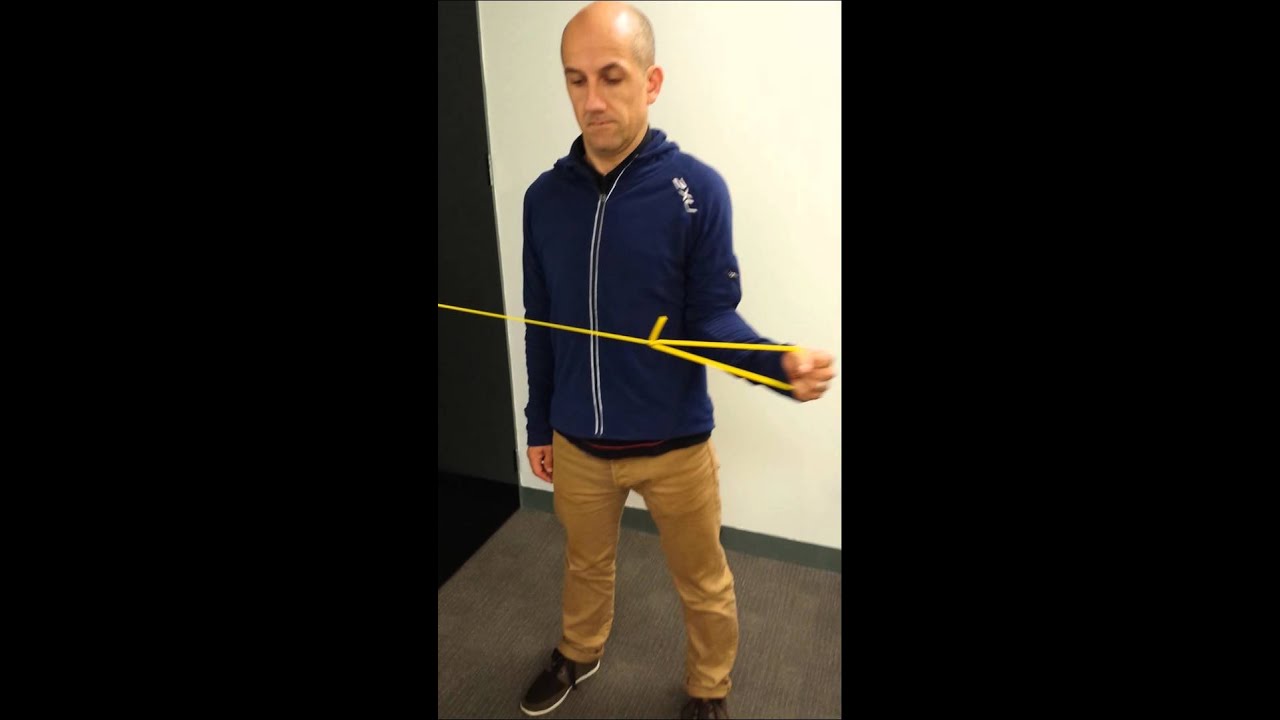 External Rotation with Theraband - YouTube